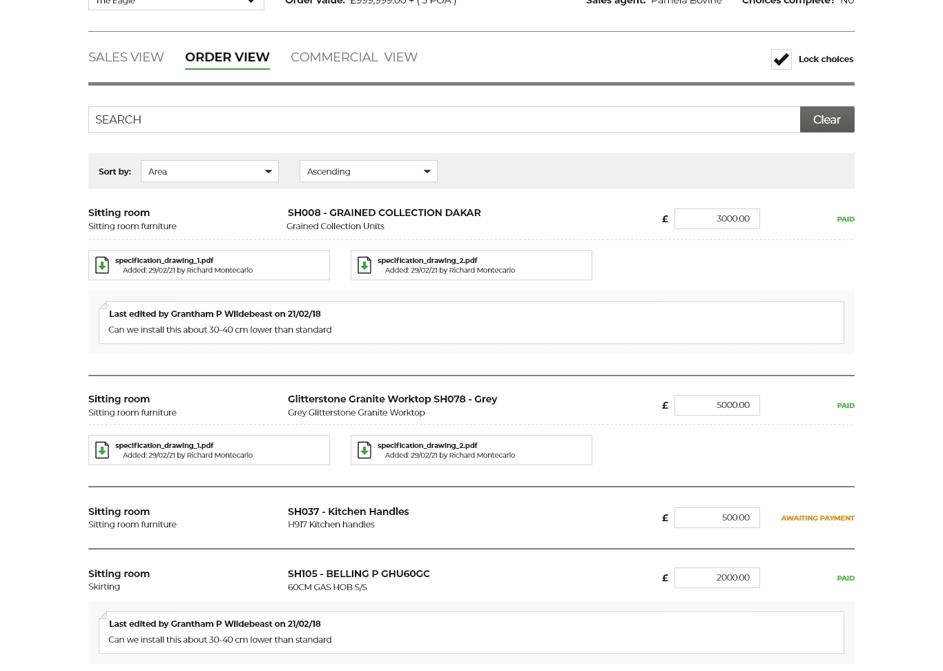 Buyer Choices & Extras - Housebuilder Pro