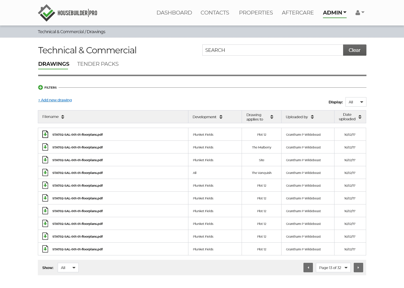 Technical Drawings - Housebuilder Pro